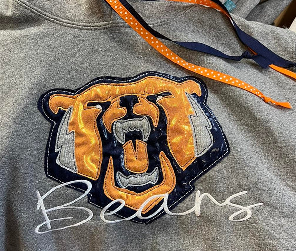 Mascot and Team Name - Large design - Spirit Pullover/Sweatshirt/Hoodi ...