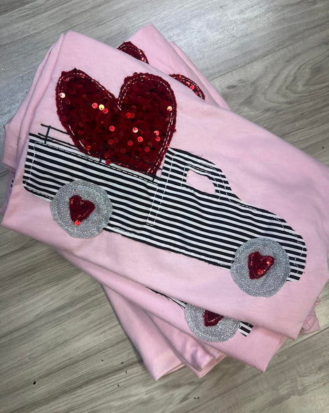 Valentine's Truck Shirt - Heart – Sew Fancy Designs